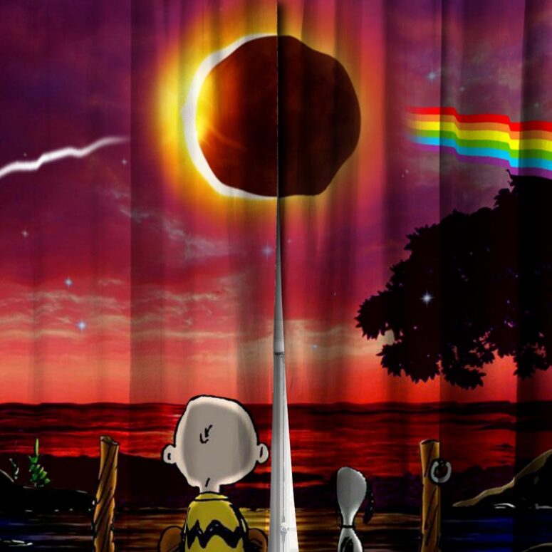 Pink Floyd Window Curtains - Snoopy Dark side of the moon Eclipse ...