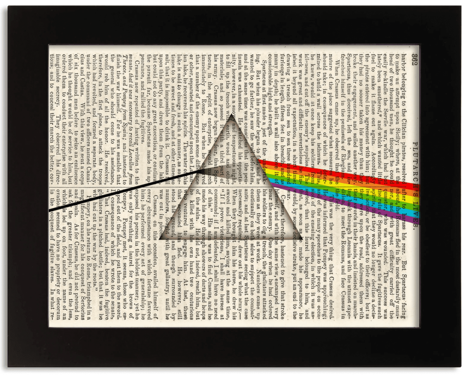 Pink Floyd Poster - Dark Side of the Moon Art Print on 1850 Antique ...