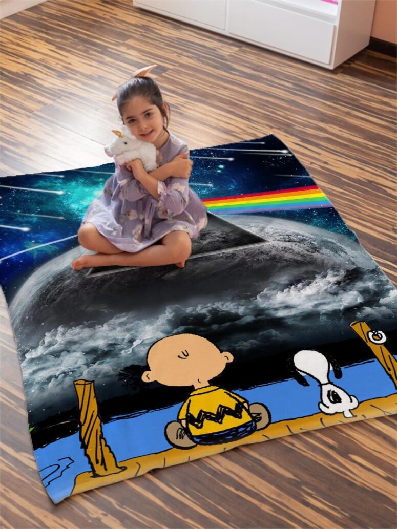 Snoopy And Charlie Brown Looking Dark Side Of The Moon Pink Floyd ...