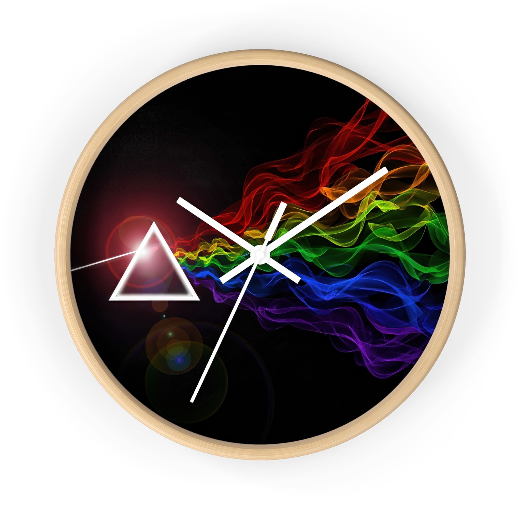 Pink Floyd Frame Clock - DSOTM Prism Rainbow Smoke Abstract Spectrum ...