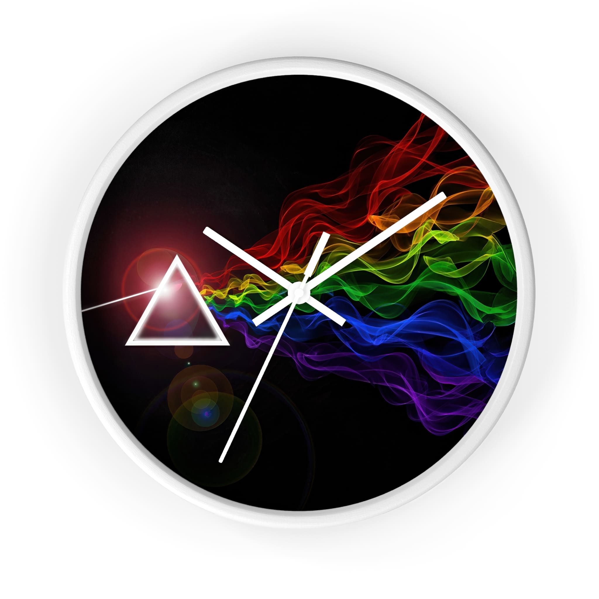 Pink Floyd Frame Clock - DSOTM Prism Rainbow Smoke Abstract Spectrum ...