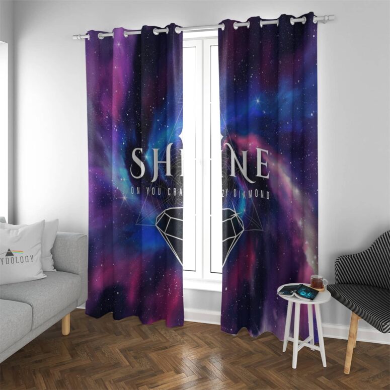 Shine On You Crazy Diamond Art - Pink Floyd Window Curtains - OtherBrick