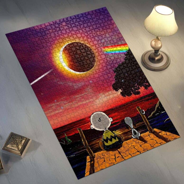 Snoopy Dark Side Of The Moon Eclipse Puzzle - OtherBrick