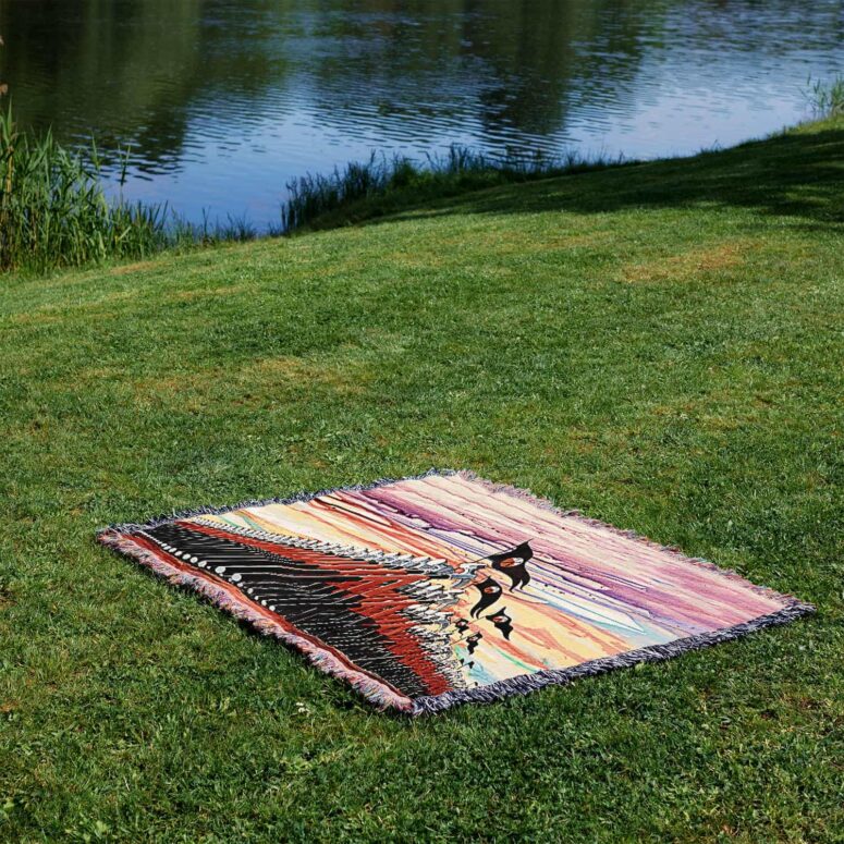 The Wall Marching Hammers Drawing Art Woven Blanket - OtherBrick